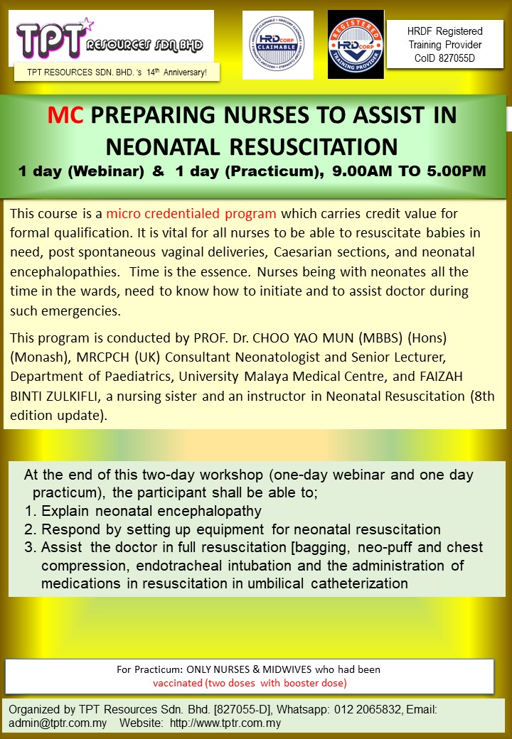 Neonatal Resuscitation Program - TPT Resources Sdn. Bhd.